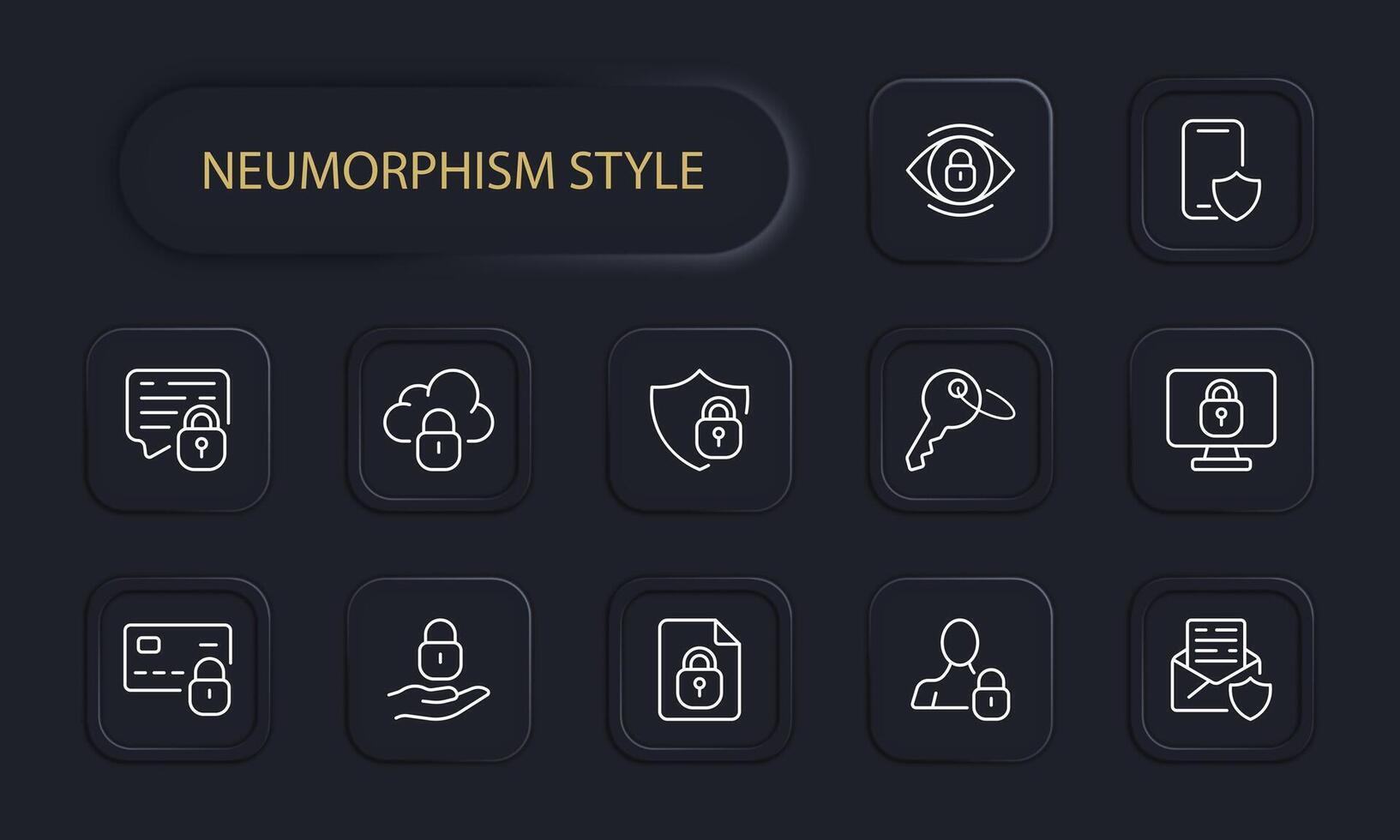 Lock Icon Set Shield Security Antivirus Protection Data Protection