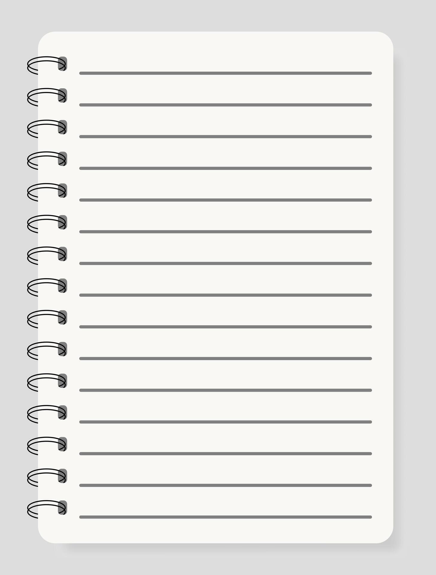 Realistic notepad line icon. Writing, pen, notebook, sheet, pencil ...