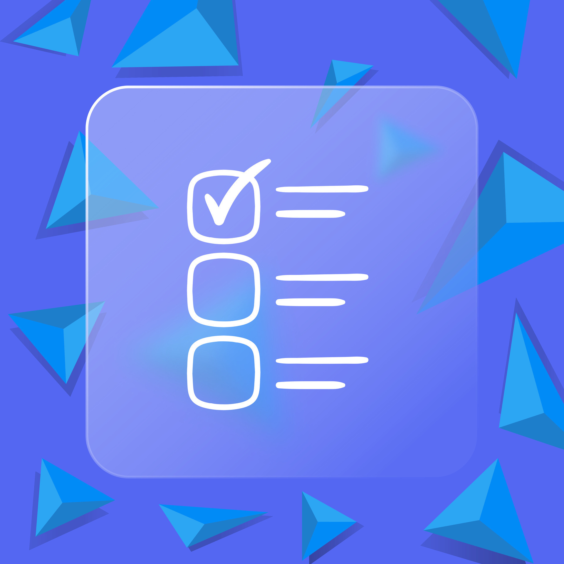 Checkbox List Icon. Bulleted list, priorities, importance, checkmark, completion of tasks ...