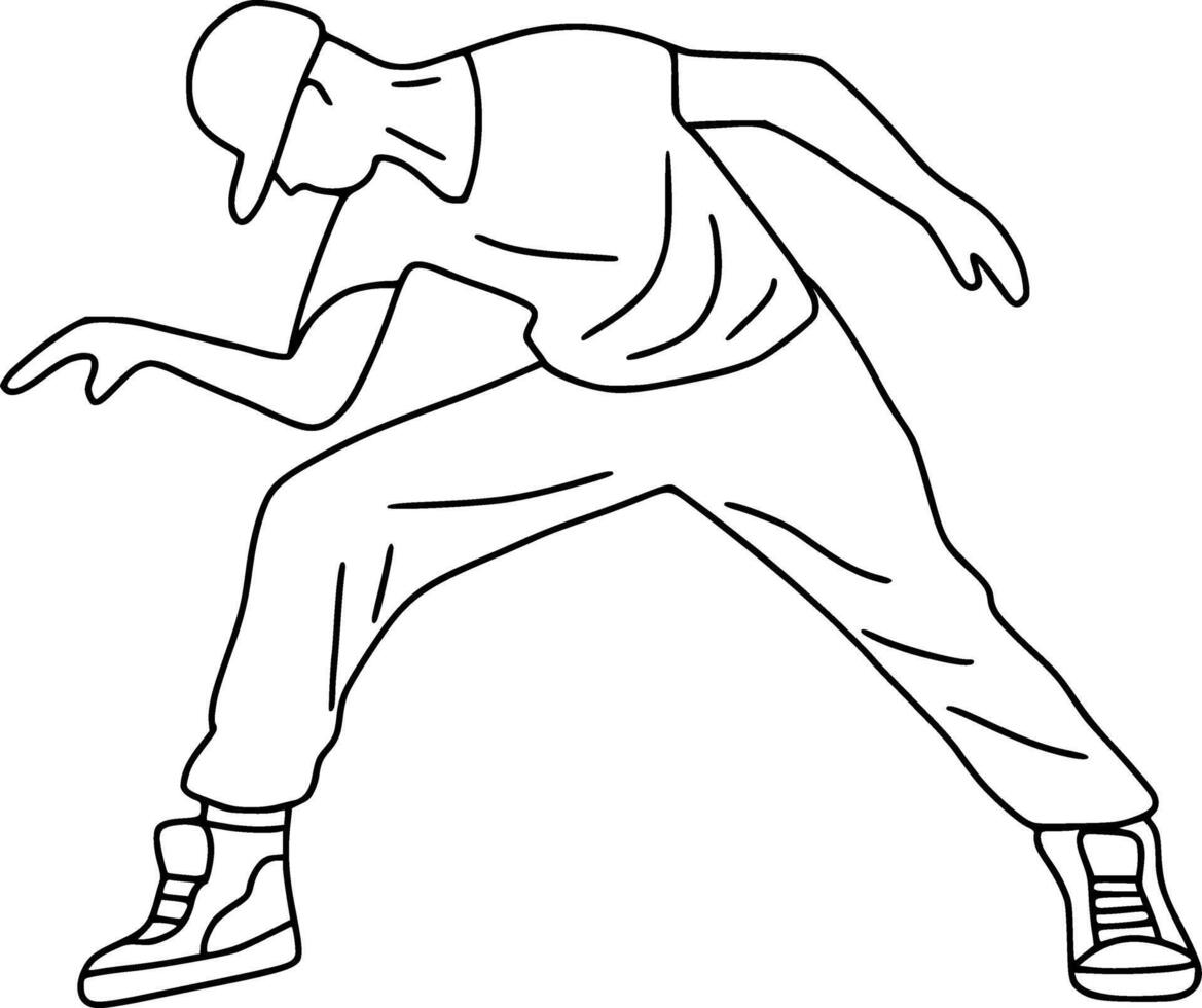 Modern Dancer Outline Illustration 46262488 Vector Art At Vecteezy