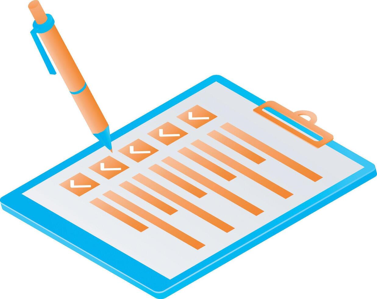 Checklist box and pencil 46262873 Vector Art at Vecteezy