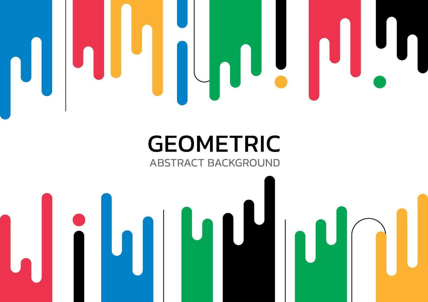 Abstract Background colorful geometric rounded rectangle vertical ...