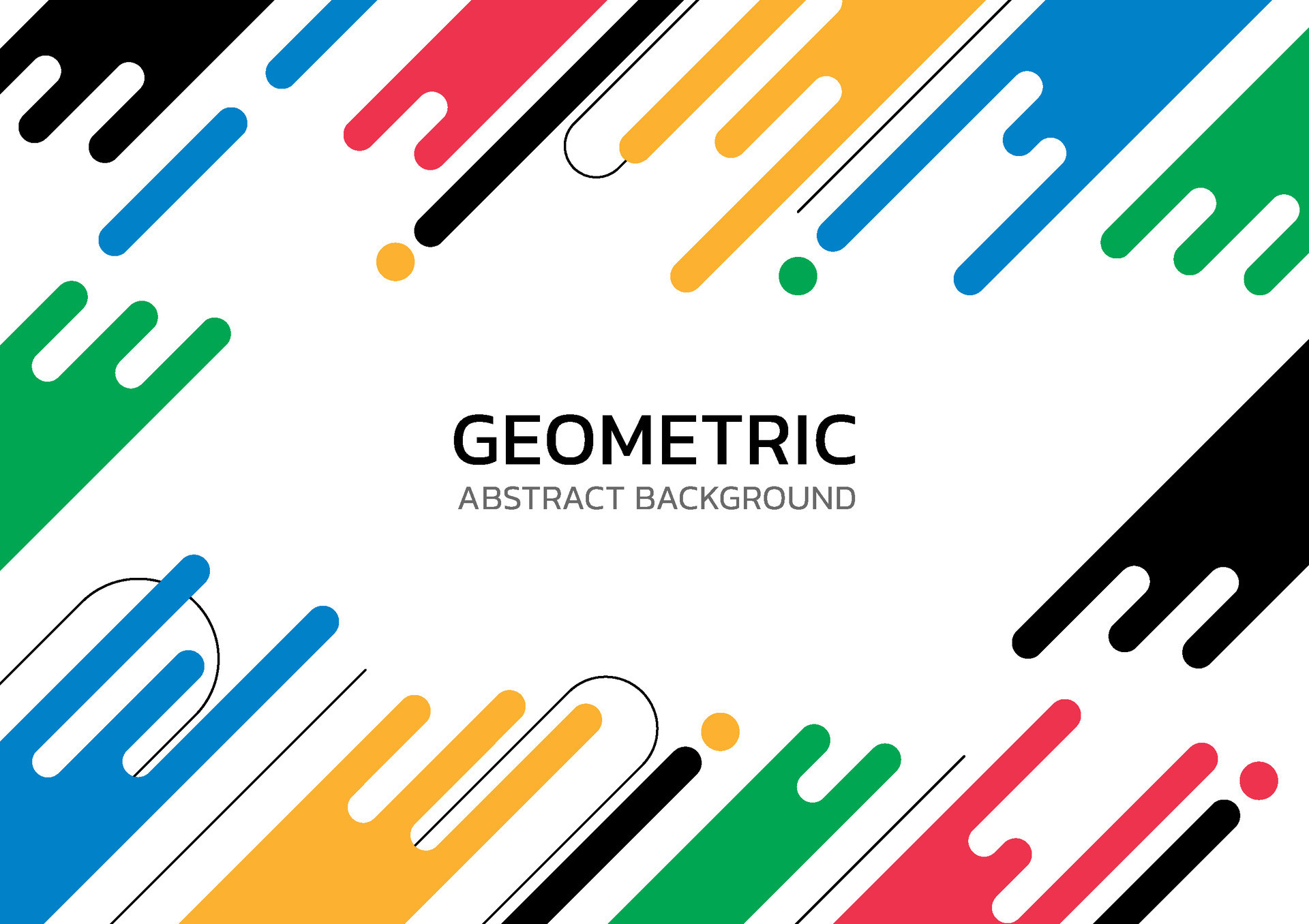 Abstract Background colorful geometric rounded rectangle design ...