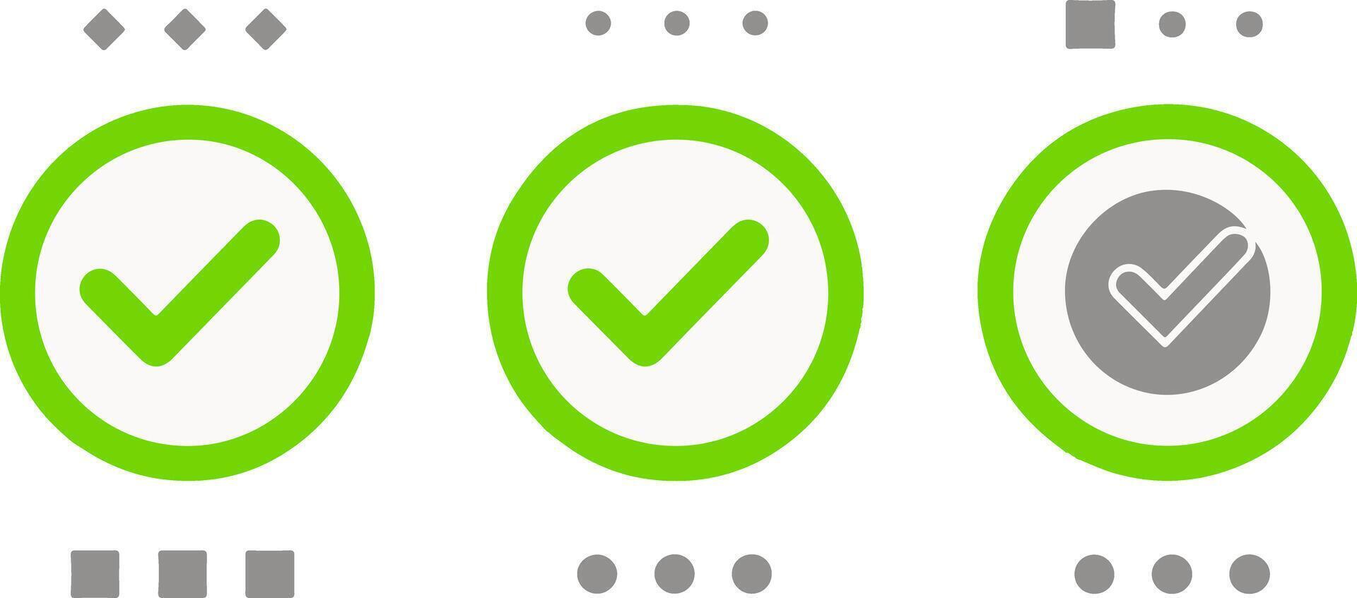 A set of green checkmark icons 46263536 Vector Art at Vecteezy