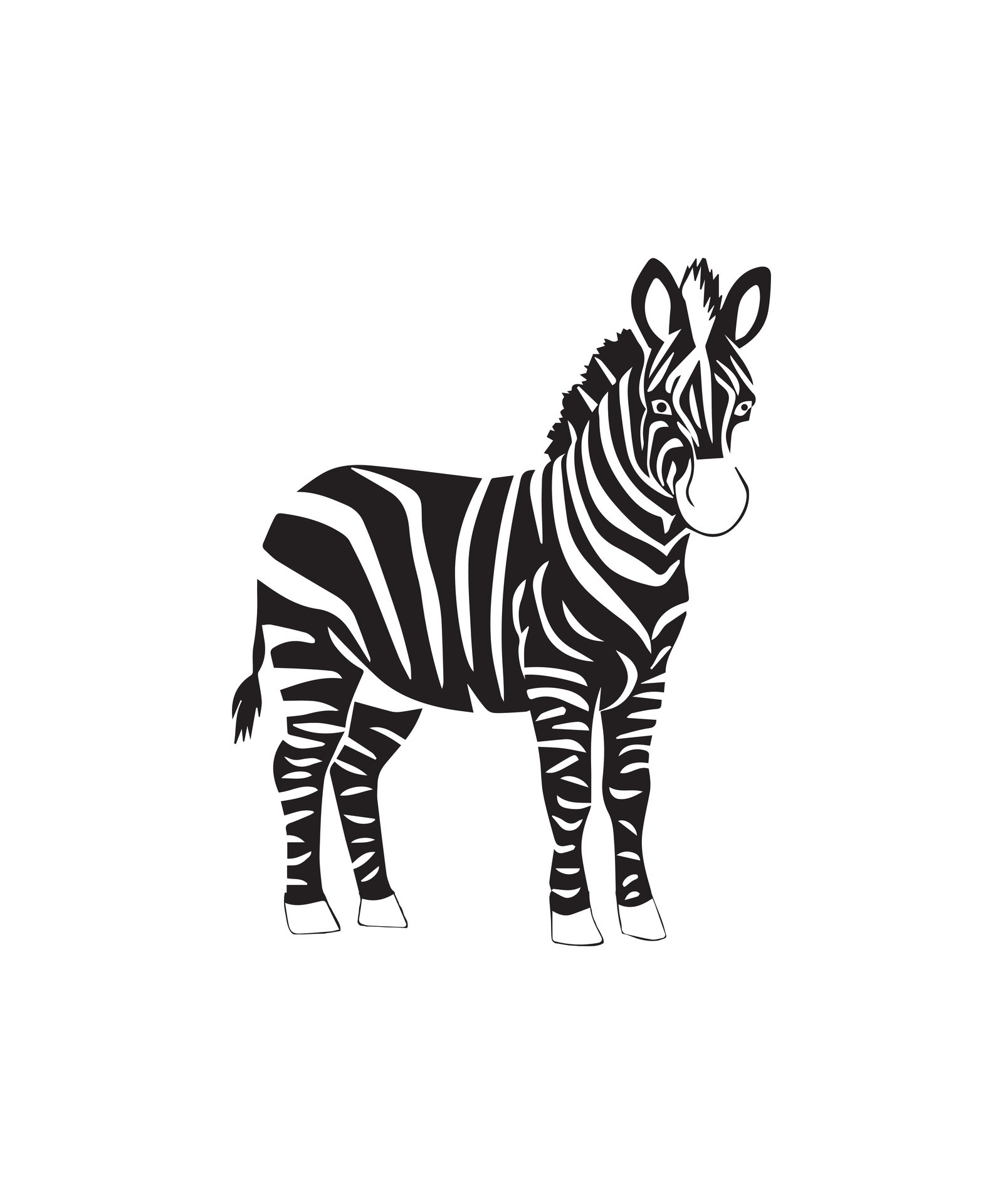 Zebra silhouette isloated on white background 46268339 Vector Art at ... Zebra silhouette isloated on white background 46268339 Vector Art at ...
