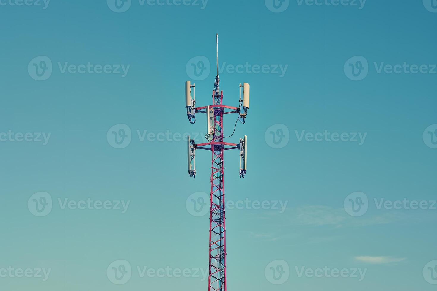 Cell tower with multiple antennas on top 46275775 Stock Photo at Vecteezy
