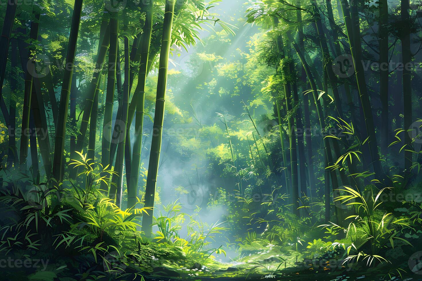 A path through the forest 46276092 Stock Photo at Vecteezy