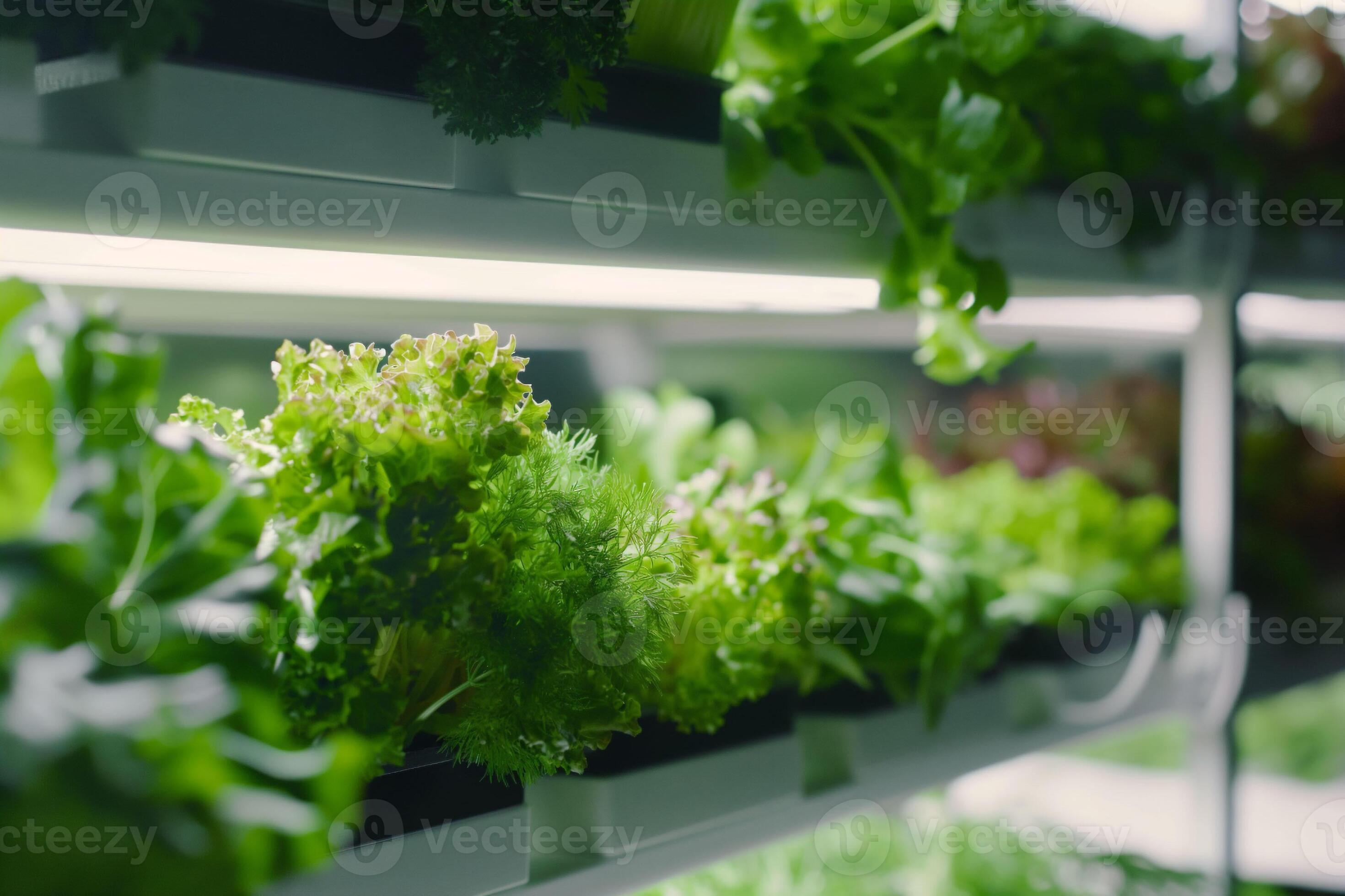 A artificial green plant grower, natural and eco friendly greens and foods grown in a lab ...