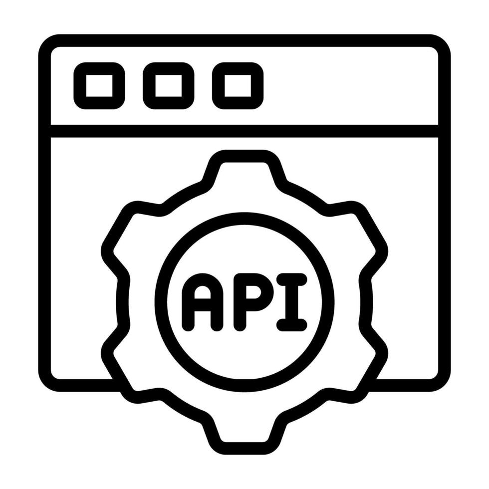 conceptual lineal diseño icono de api 46282175 Vector en Vecteezy