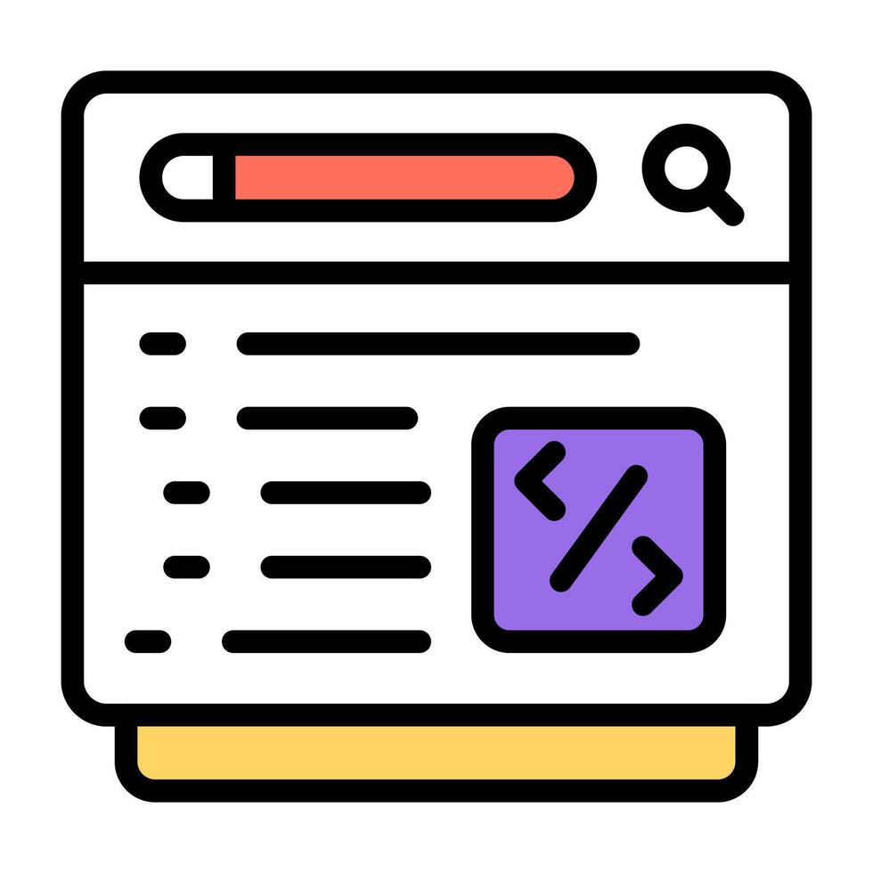 Unique design icon of web coding 46283096 Vector Art at Vecteezy