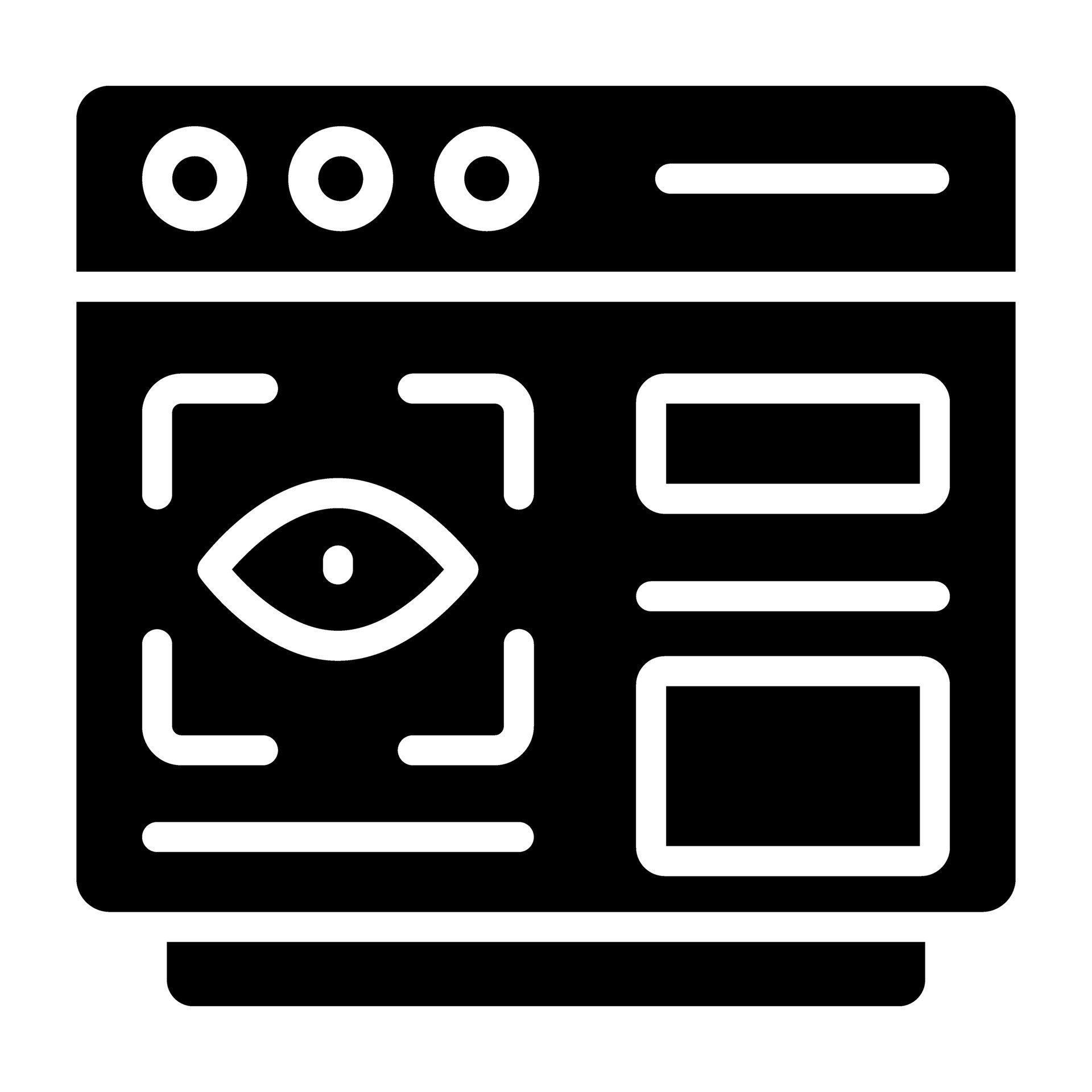 Eye on webpage, icon of web monitoring 46283207 Vector Art at Vecteezy
