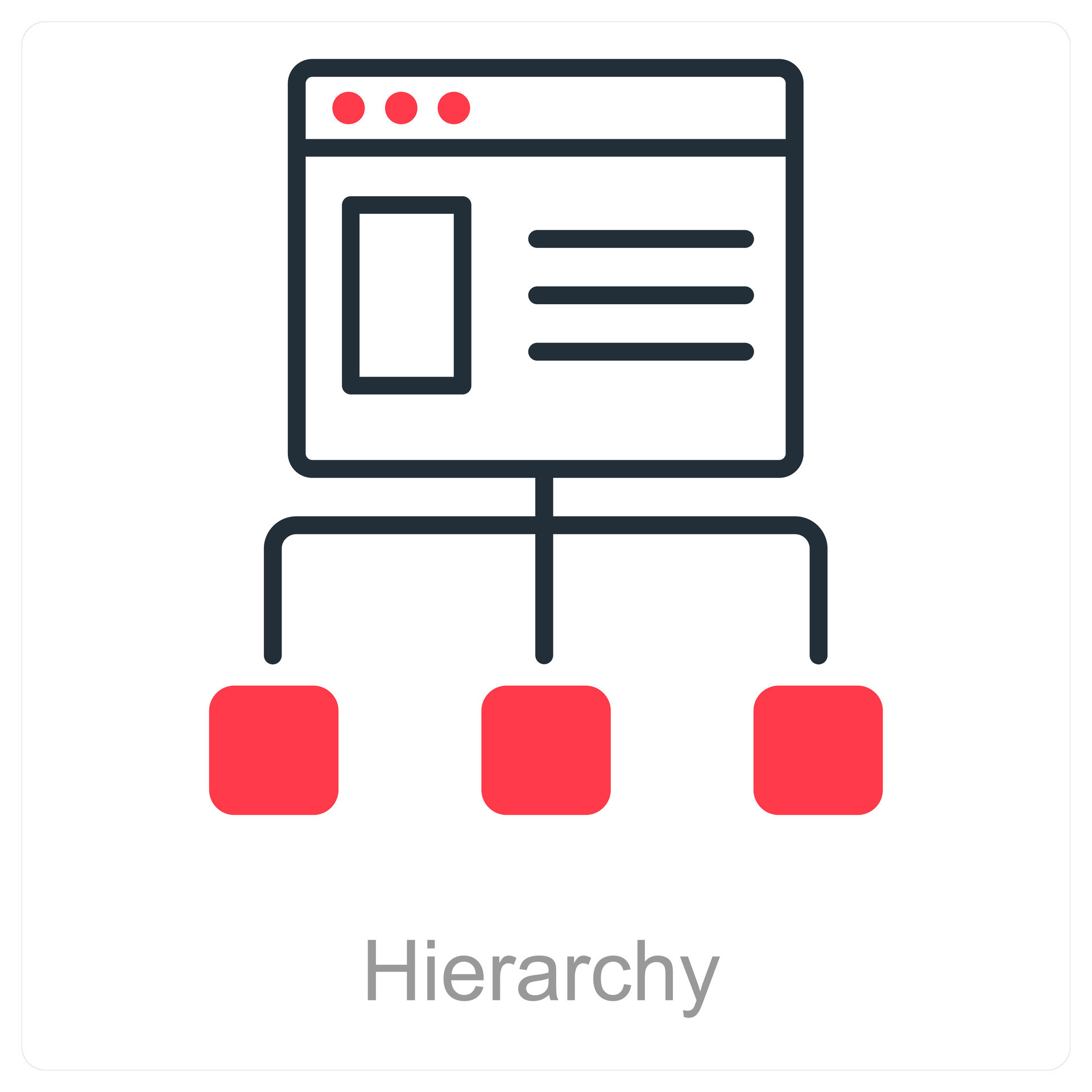 Hierarchy and structure icon concept 46283602 Vector Art at Vecteezy