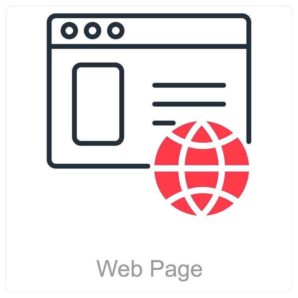 Web Page and code icon concept 46283975 Vector Art at Vecteezy