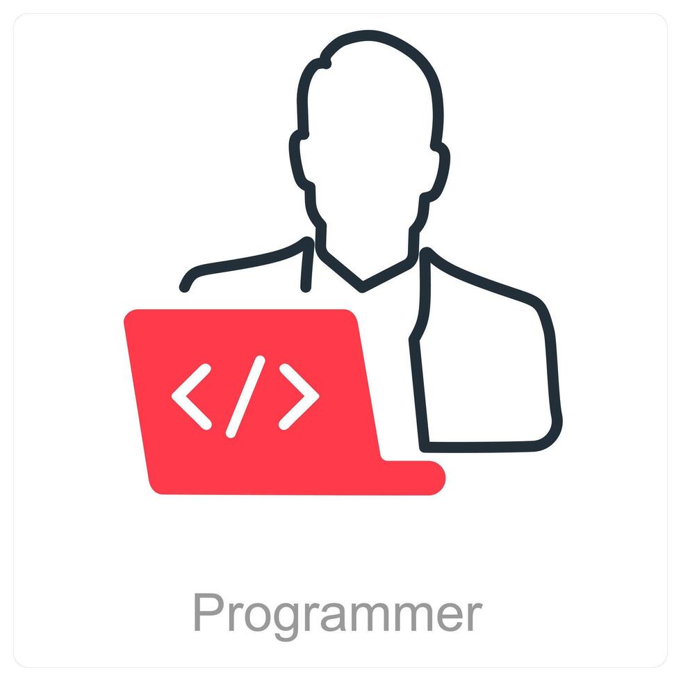Programmer and coding icon concept 46284013 Vector Art at Vecteezy