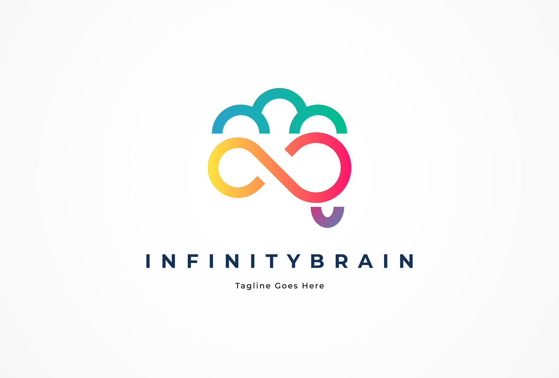 Infinity Brain Logo, modern brain logo with infinity icon combination ...
