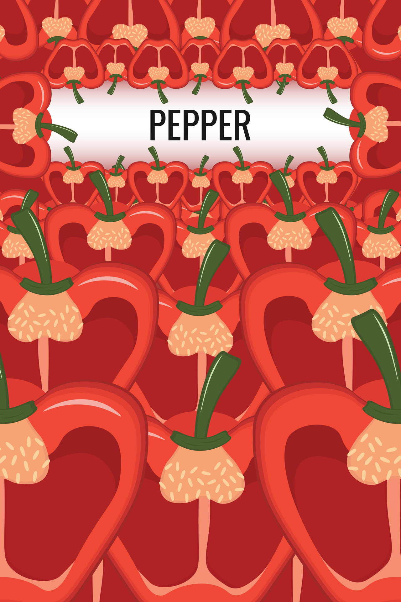 Cute cartoon red pepper frame. Vegetable pepper border 46285541 Vector ...