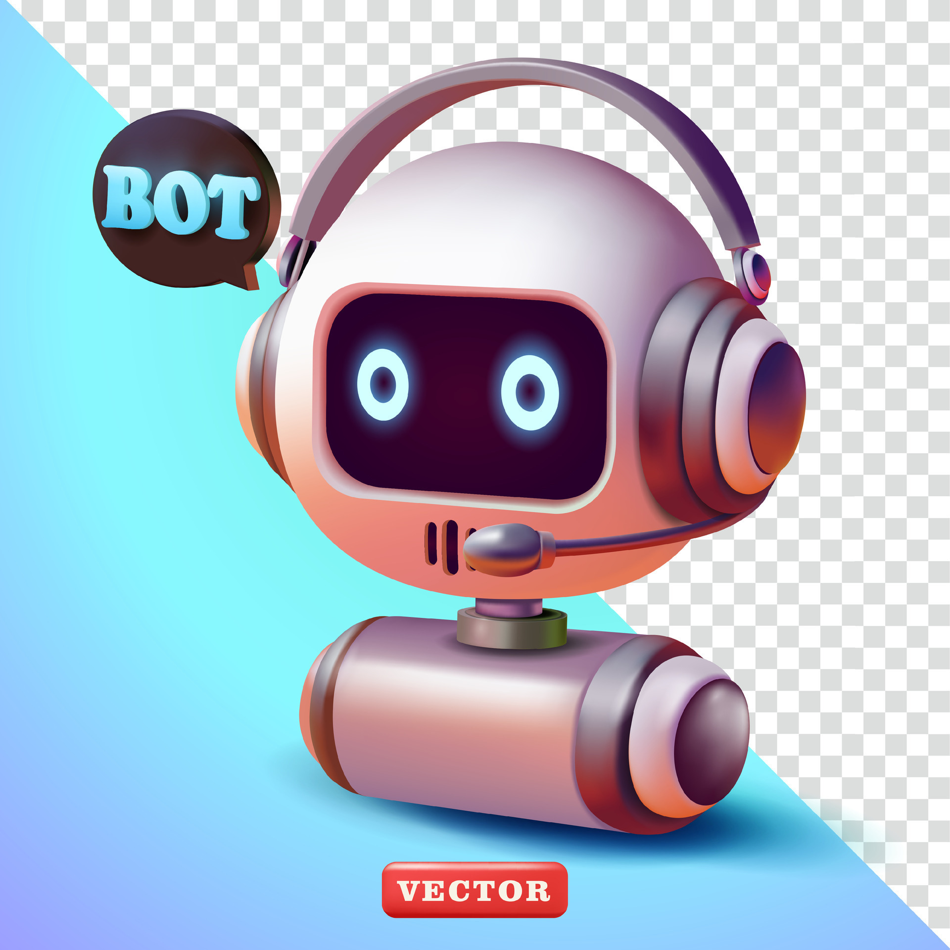Chat Bot Robot 3d Suitable For Technology And Design Elements