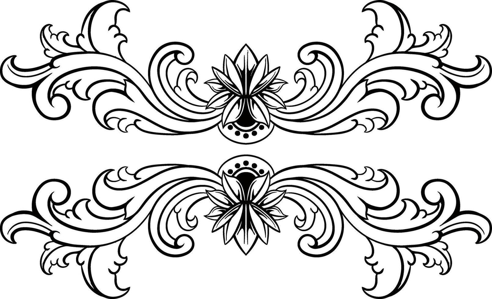 Line Art Vintage Border Element 46293060 Vector Art at Vecteezy