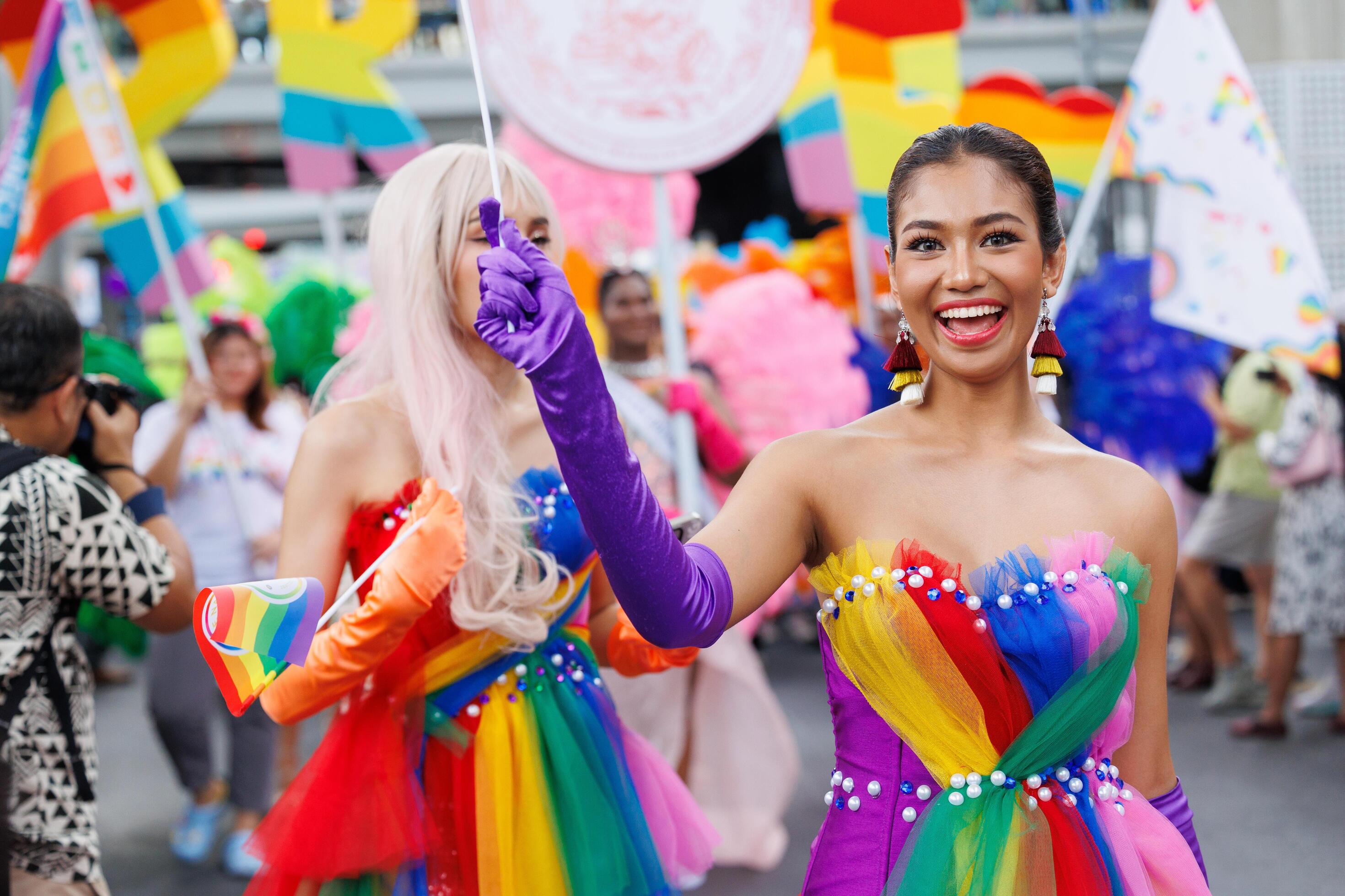 Bangkok Pride Festival 2024 Parade of LGBTQIAN people at Siam Center ...