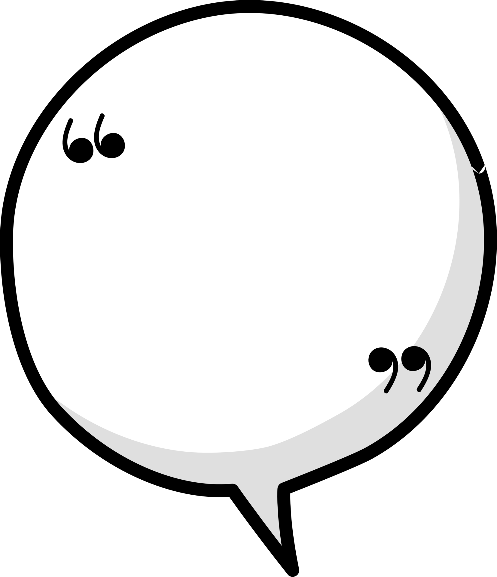 Black and white color speech bubble balloon with quotation marks, icon ...