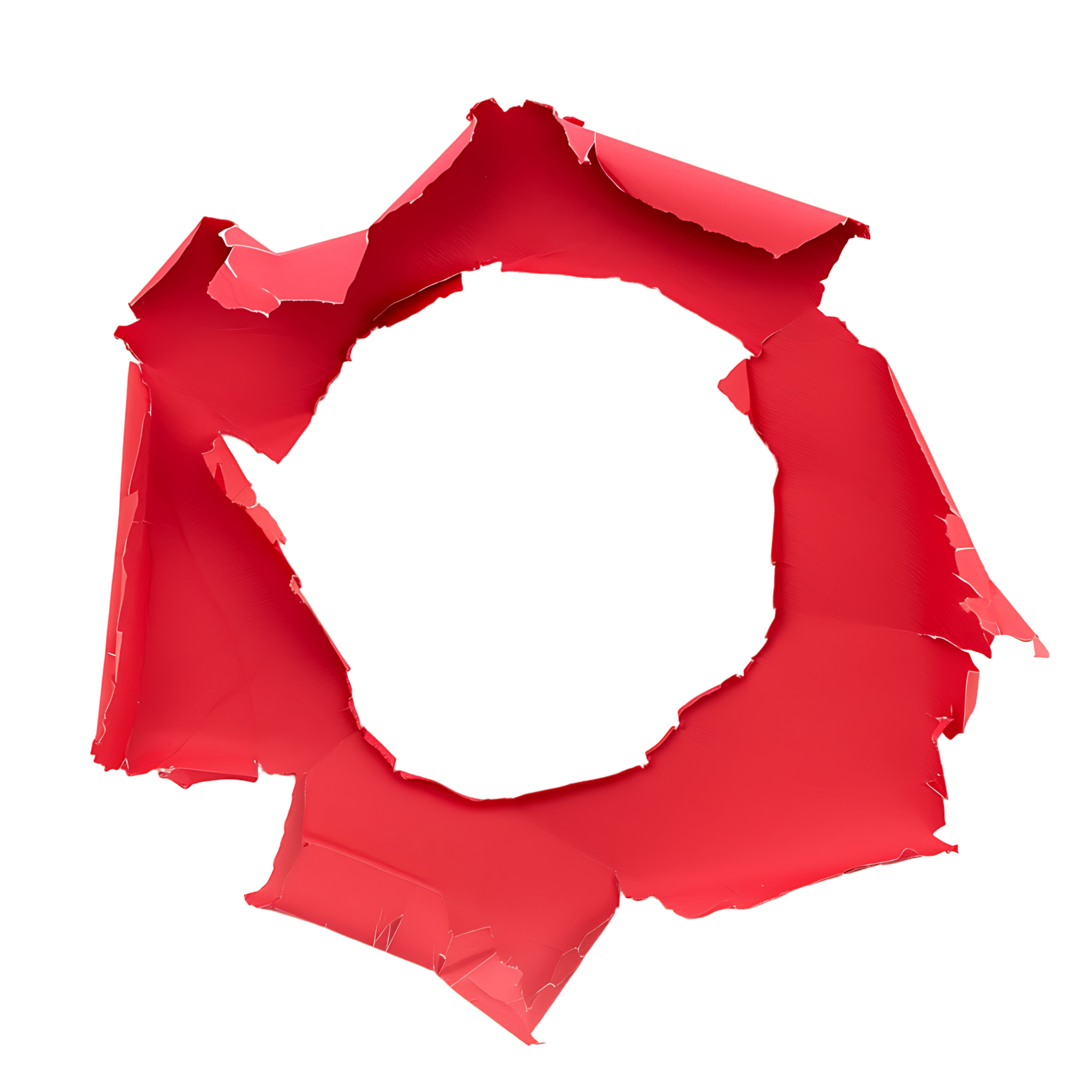 Red Paper Hole Transparency Enhanced 46303875 Png