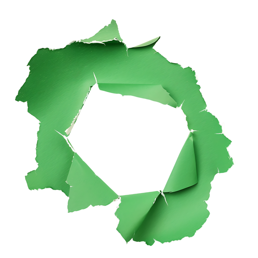 Green Paper Hole Transparency Enhanced 46304032 Png