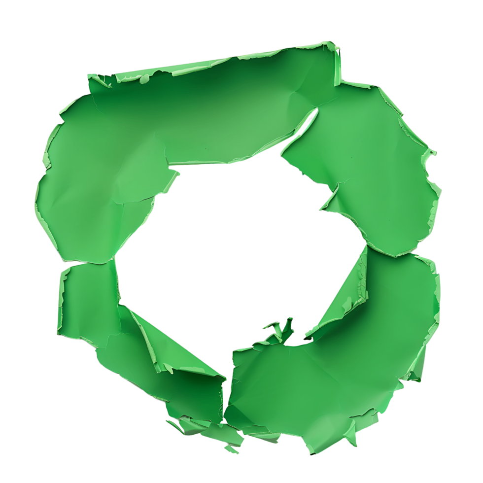 Hole In Green Paper Clipped Transparency 46304033 Png
