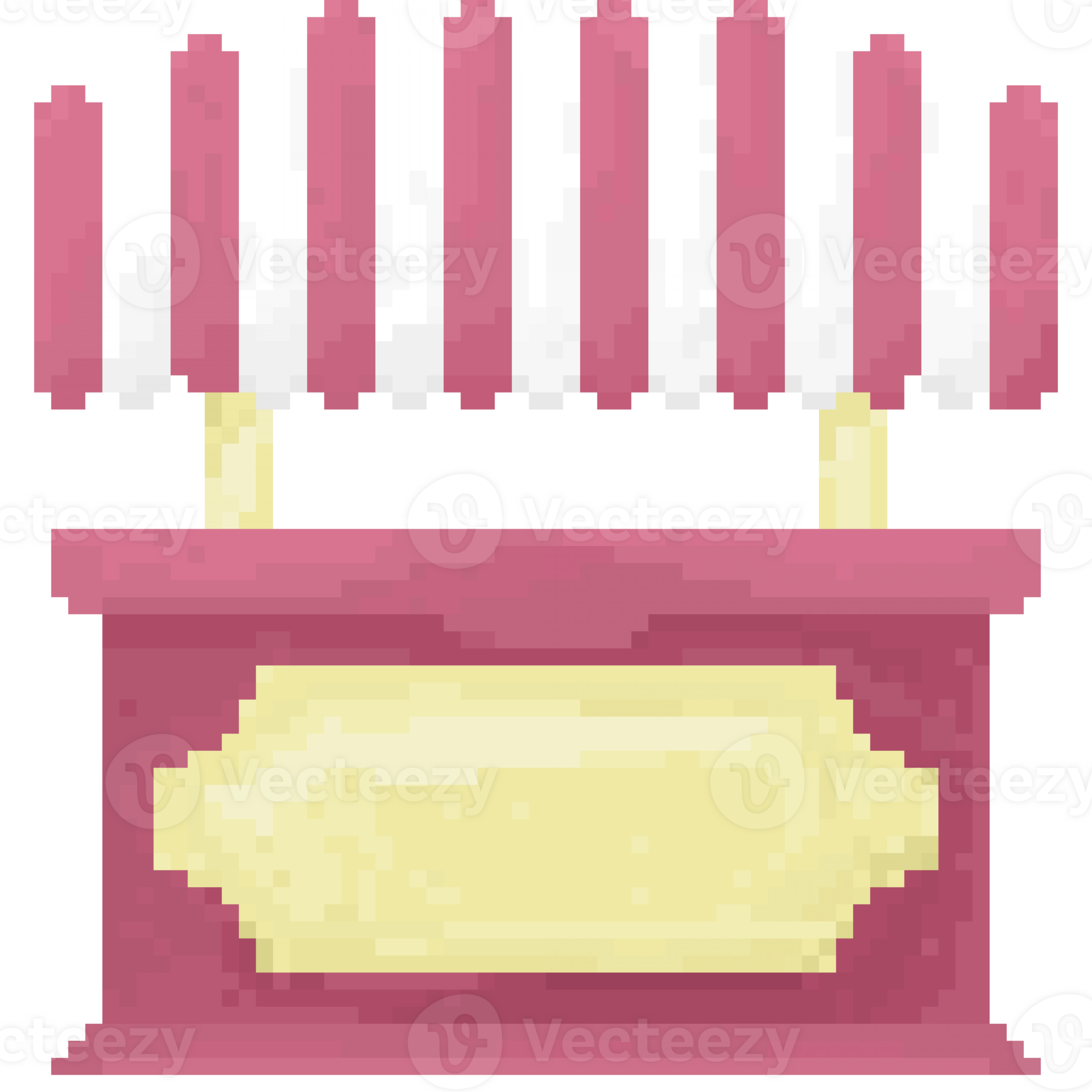 A retro-styled pixel-art illustration of a market stall with a white and pink roof. 46304408 PNG