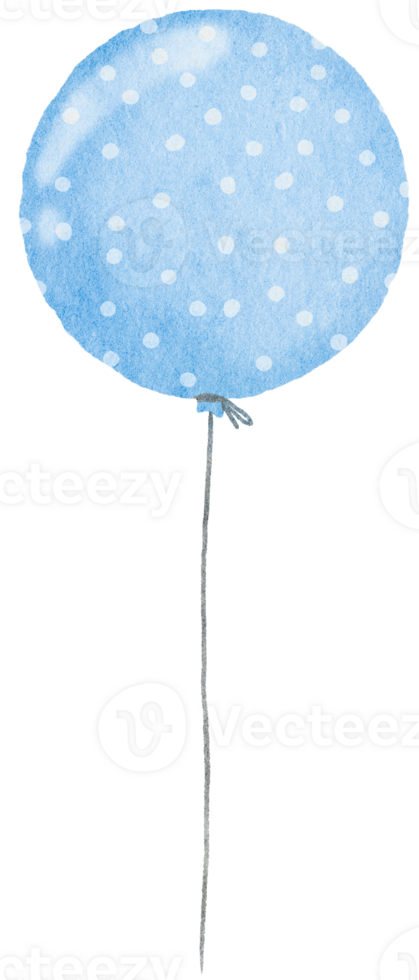 Watercolor Blue Balloons 46304503 PNG