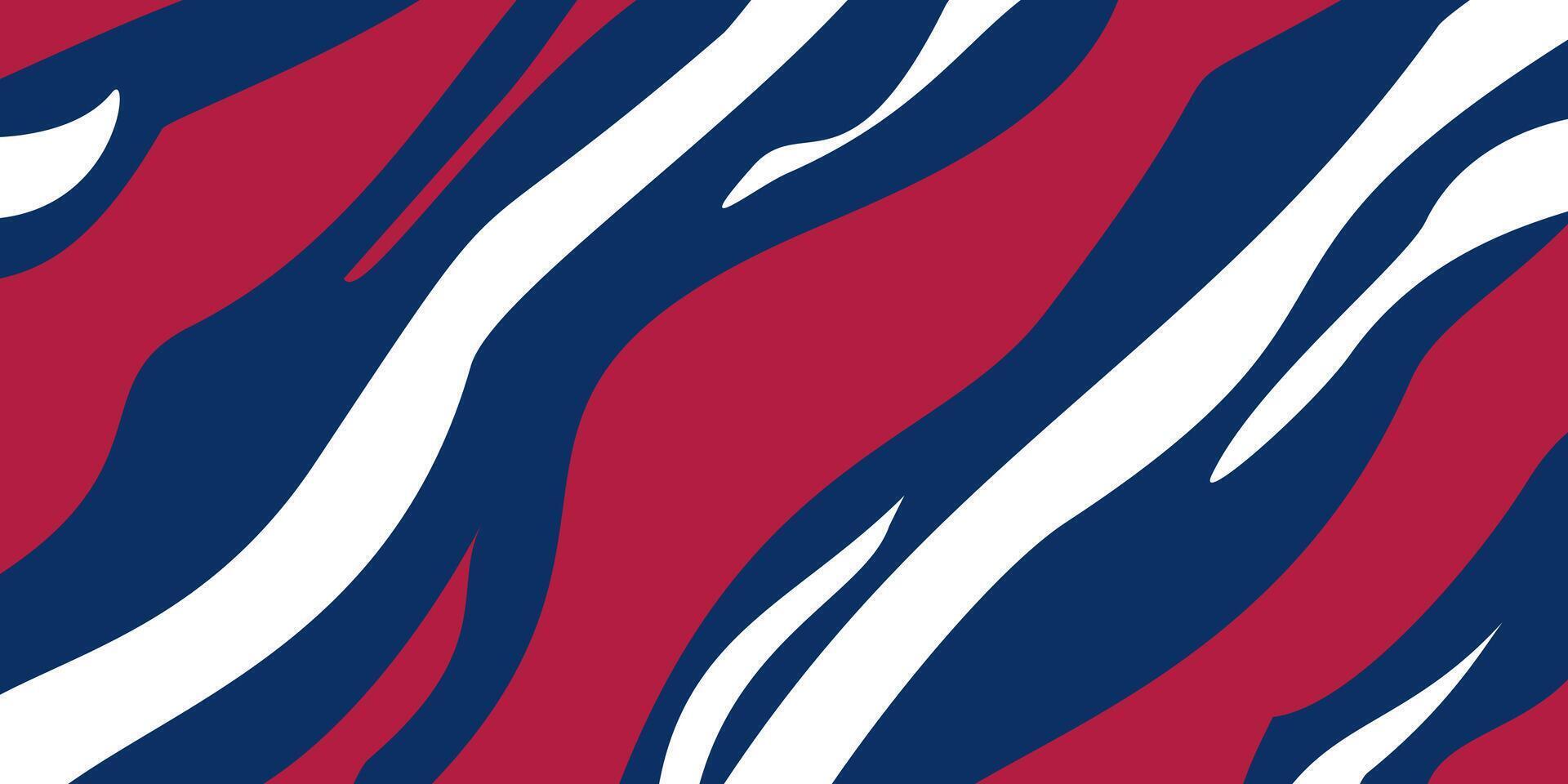 Red White Blue Abstract Wave Background Template Design For Banner Poster Web Social Media