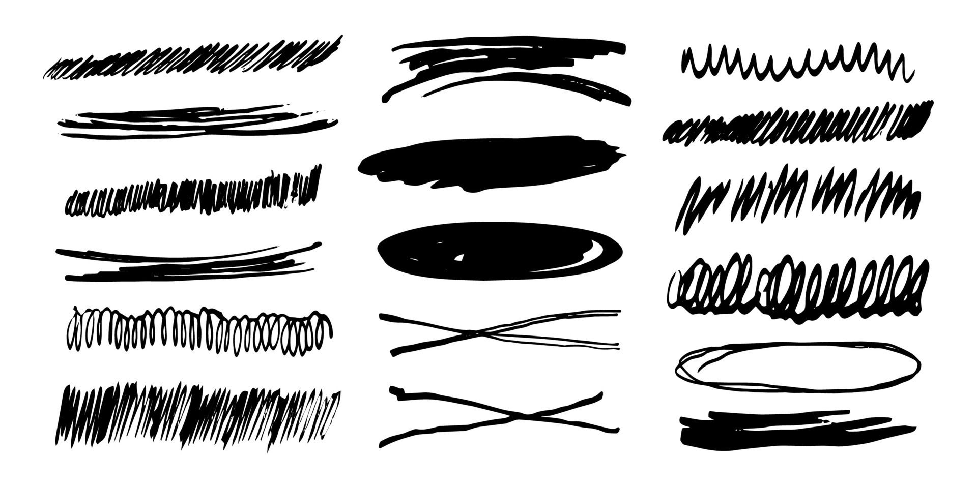 Underlines emphasis set brush stroke, marker lines grunge curve, wavy ... Underlines emphasis set brush stroke, marker lines grunge curve, wavy ...