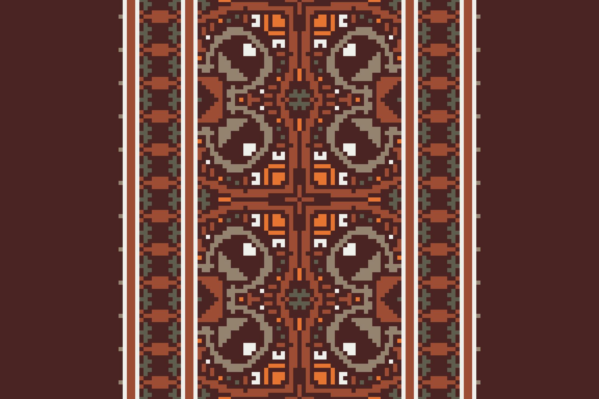 Patchwork pattern Seamless Scandinavian pattern Motif embroidery, Pixel Ikat embroidery Design ...