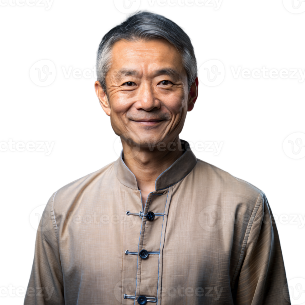 Smiling senior man in traditional attire on transparent background ... Smiling senior man in traditional attire on transparent background ...