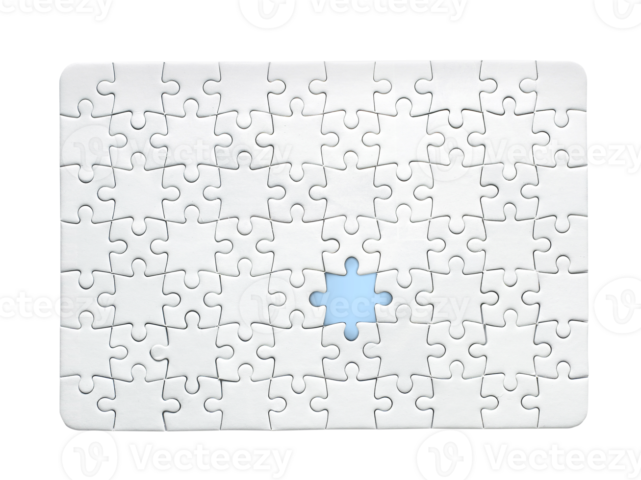 background of white puzzle with missing piece, transparent background ...