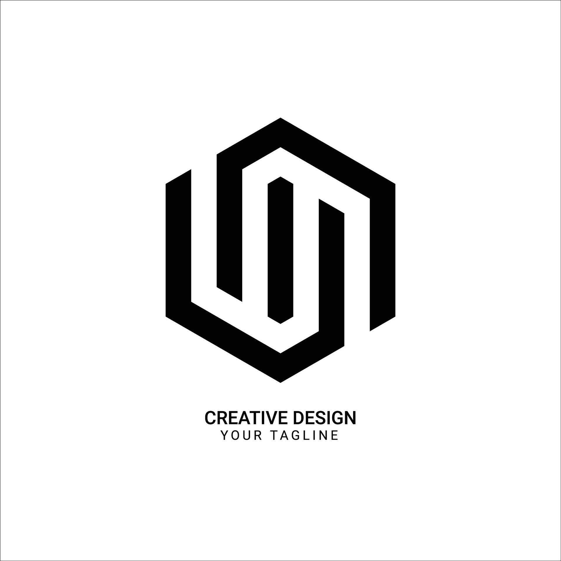 Creative MW or WM initial monogram modern brand hexagonal shape pattern logo design 46330286 ...