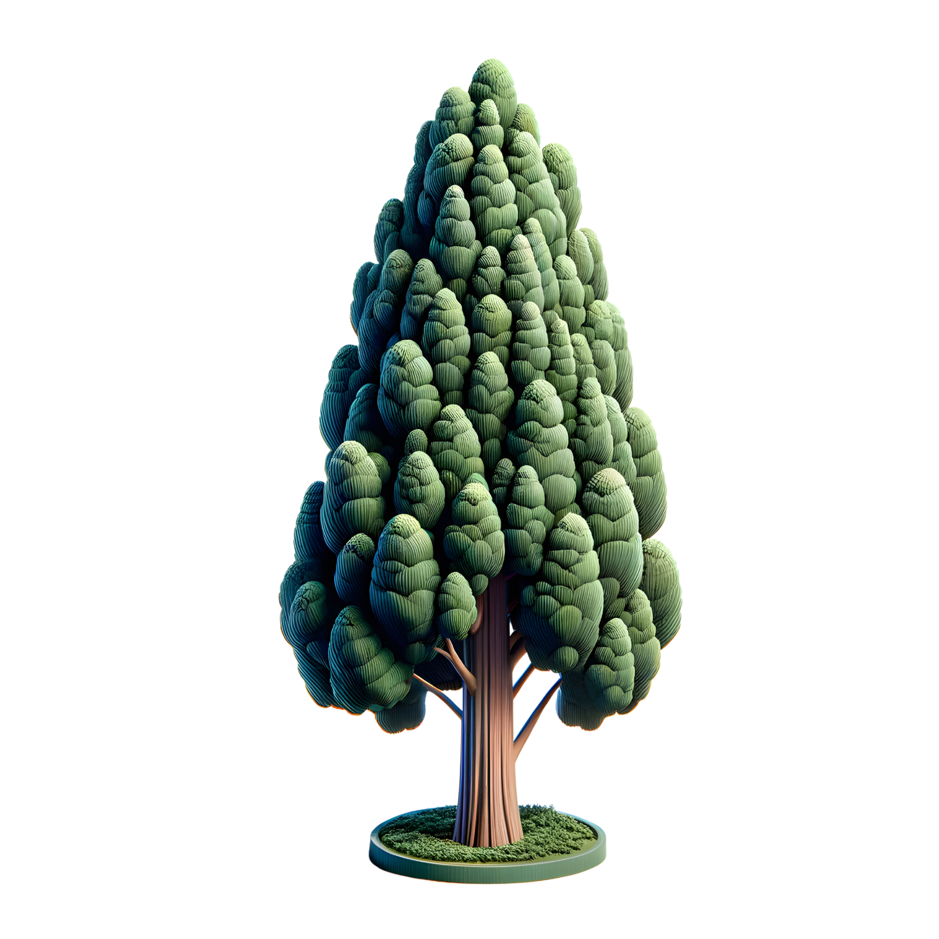 Tall Cypress Tree 3D Illustration 46330472 PNG