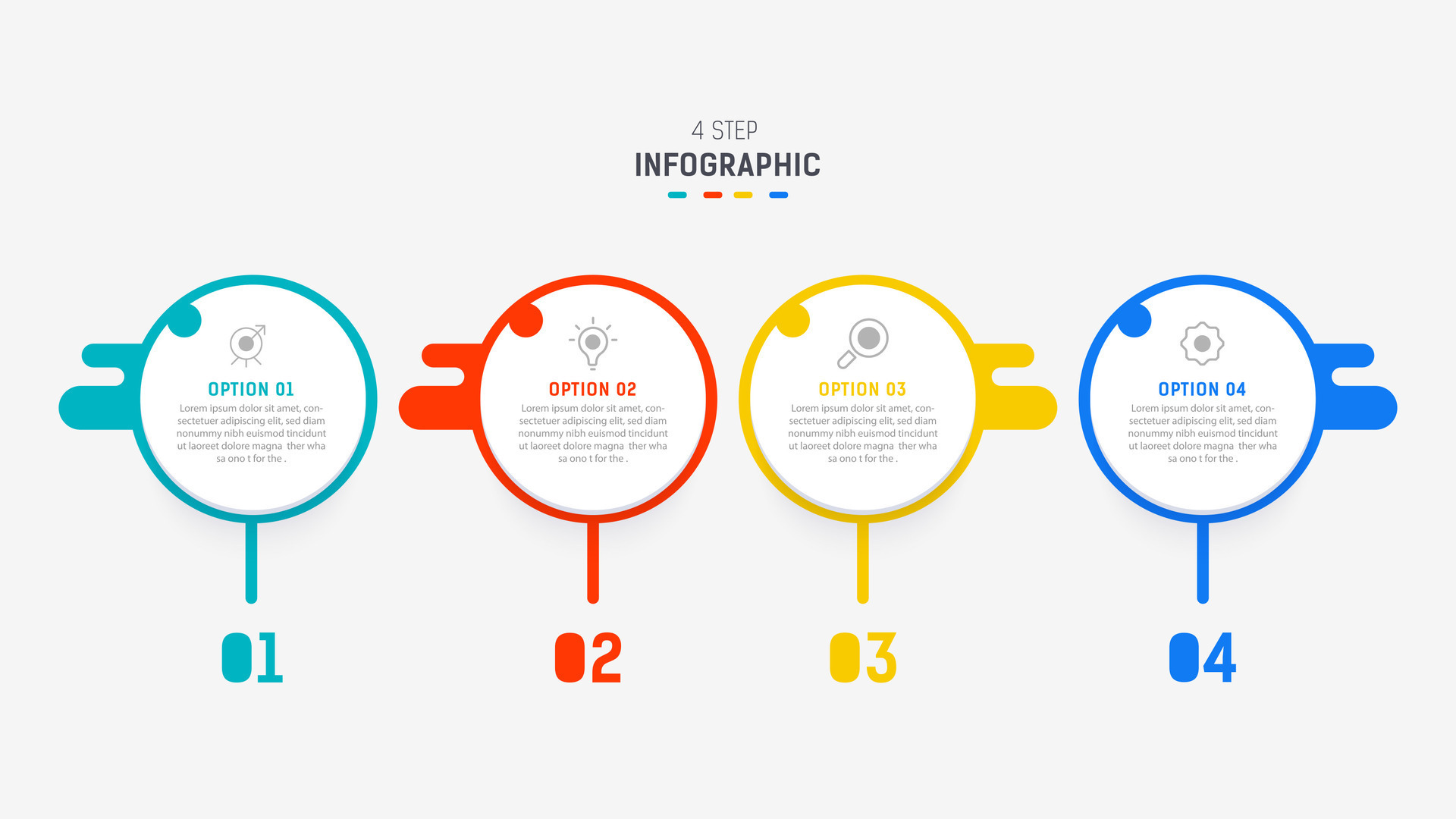 Three Step Infographic label design template with line icons. process ...
