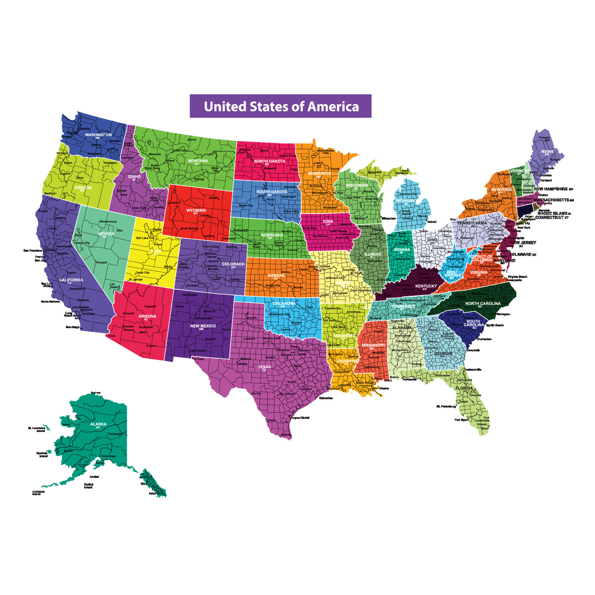 state map with state names