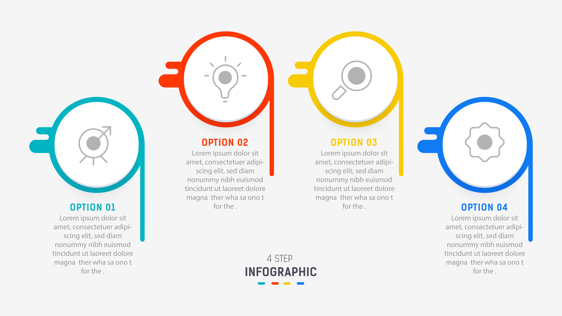 Three Step Infographic label design template with line icons. process ...