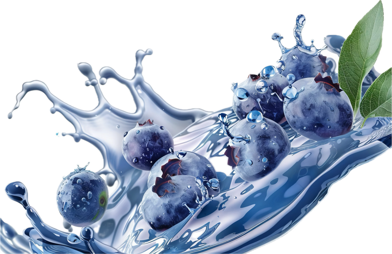 Blueberries Splashing in Purple Liquid. 46334175 PNG