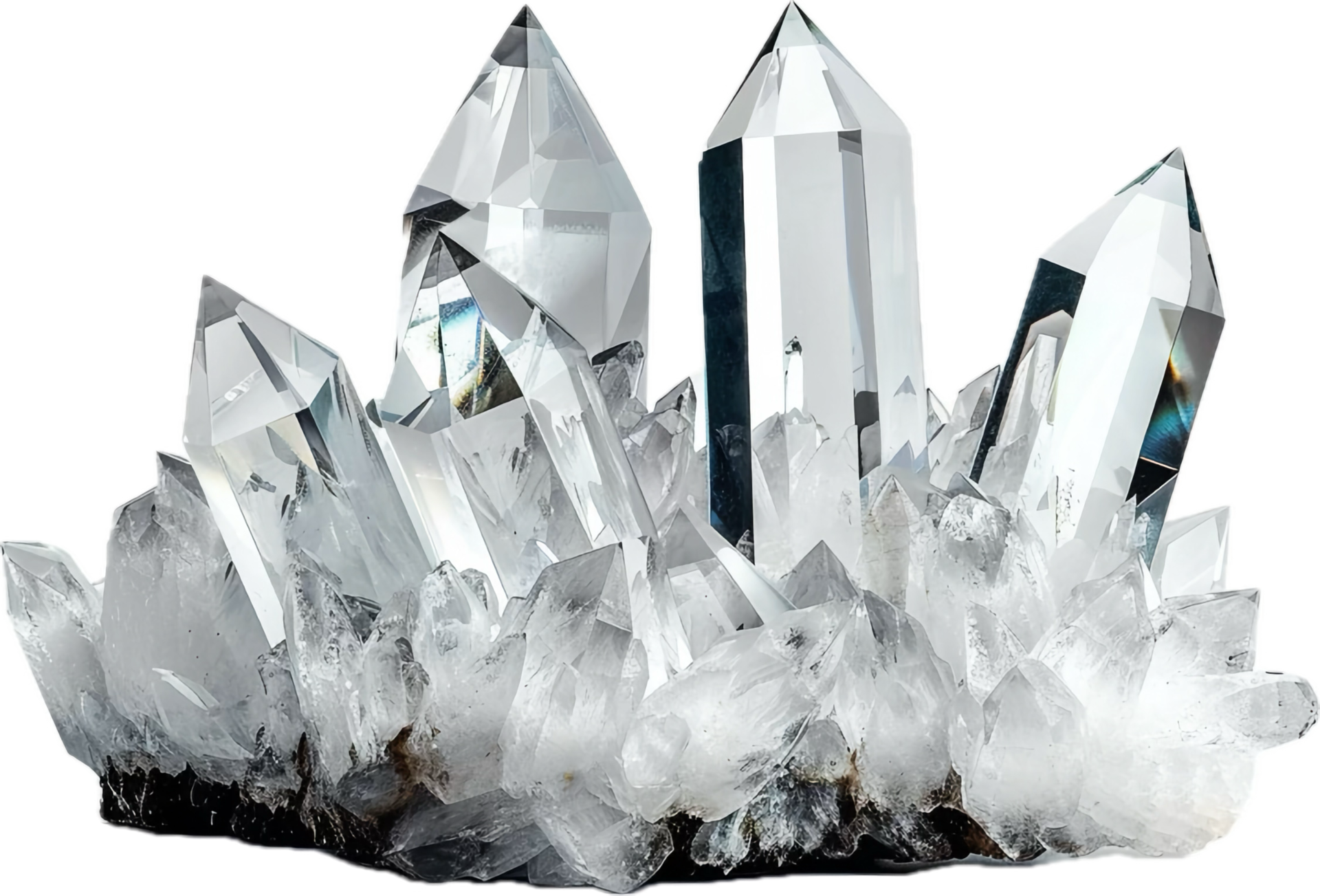 Cluster of purple quartz crystals. 46334483 PNG