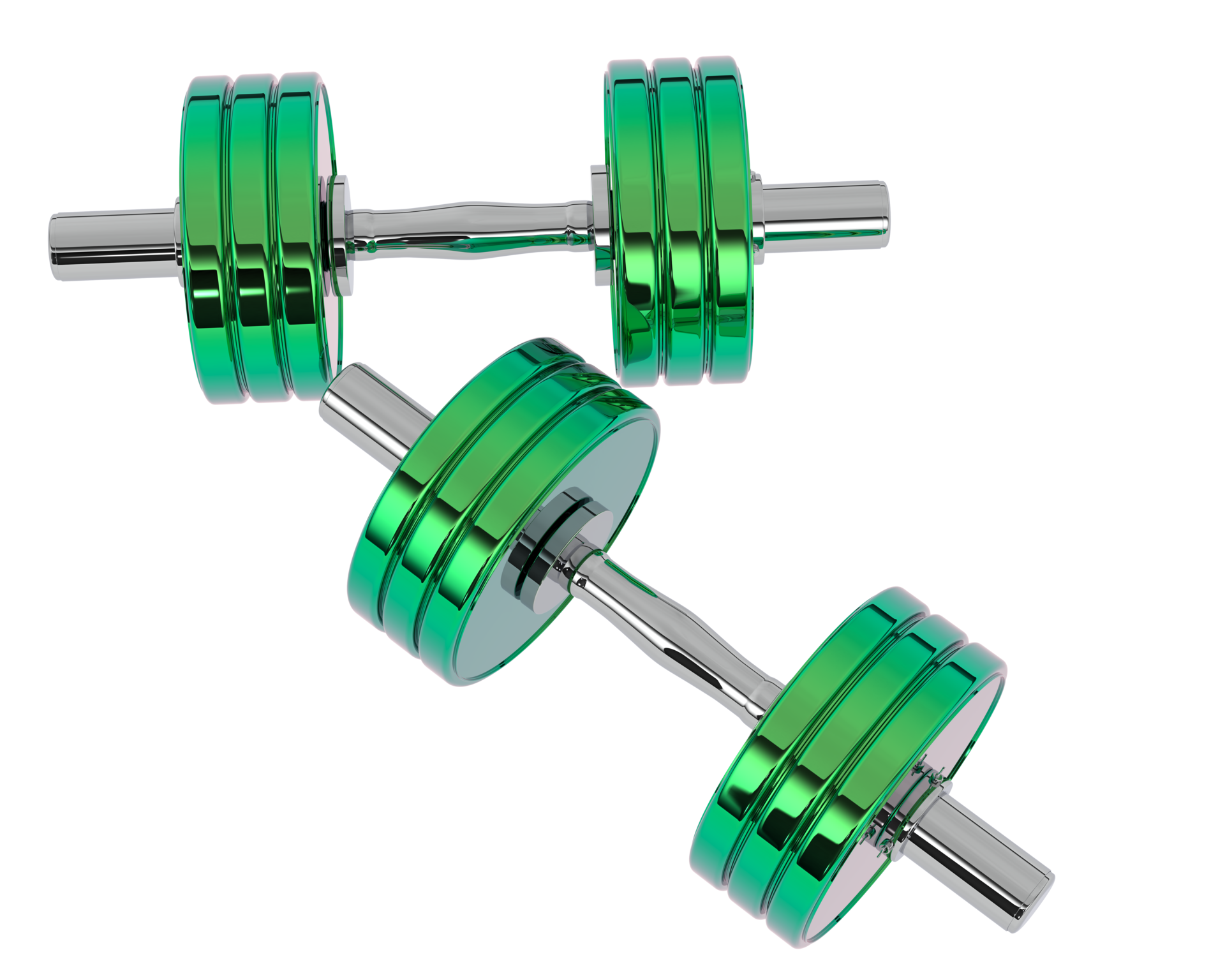 Dumbbell isolated on background. 3d rendering - illustration 46338618 PNG