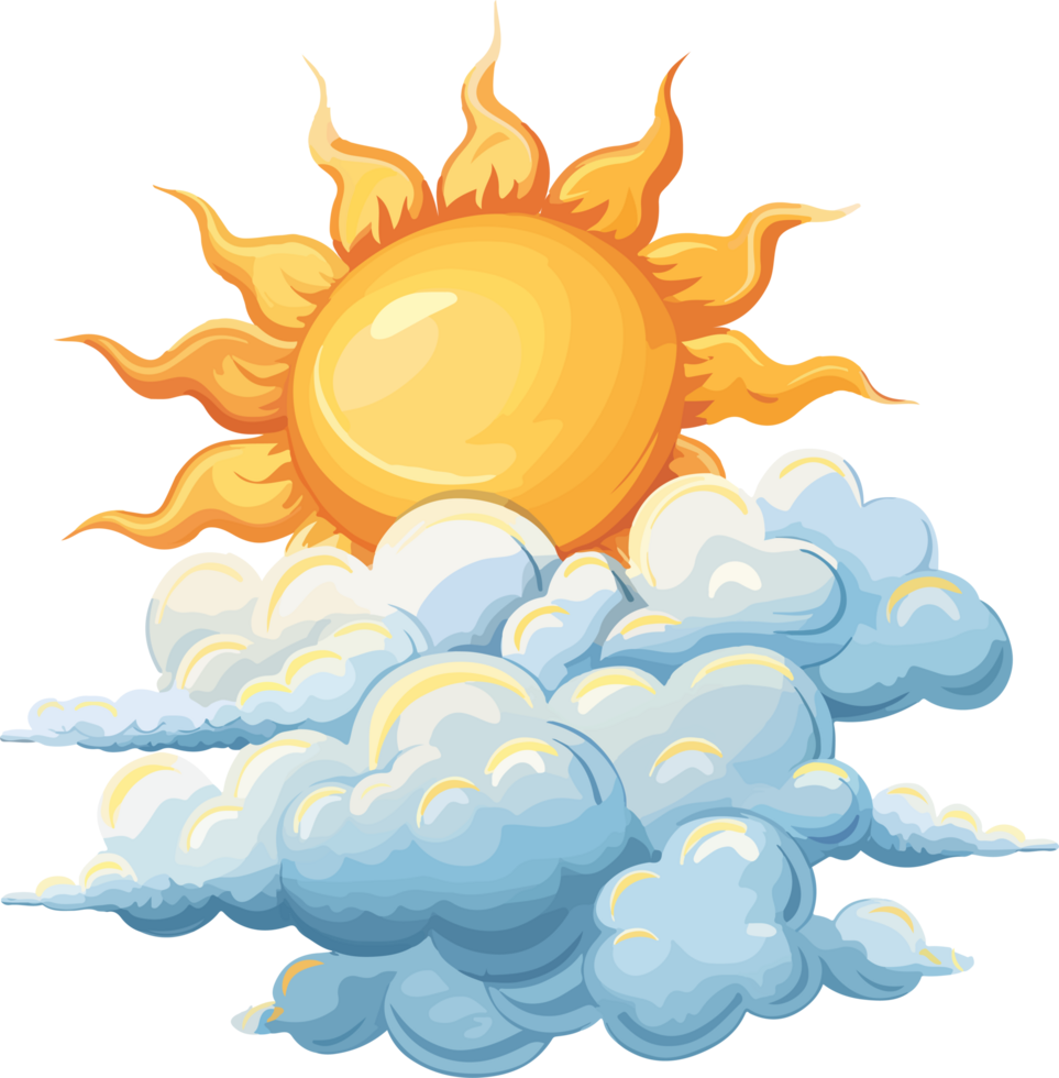 Cloud and sun clipart design illustration 46339337 PNG