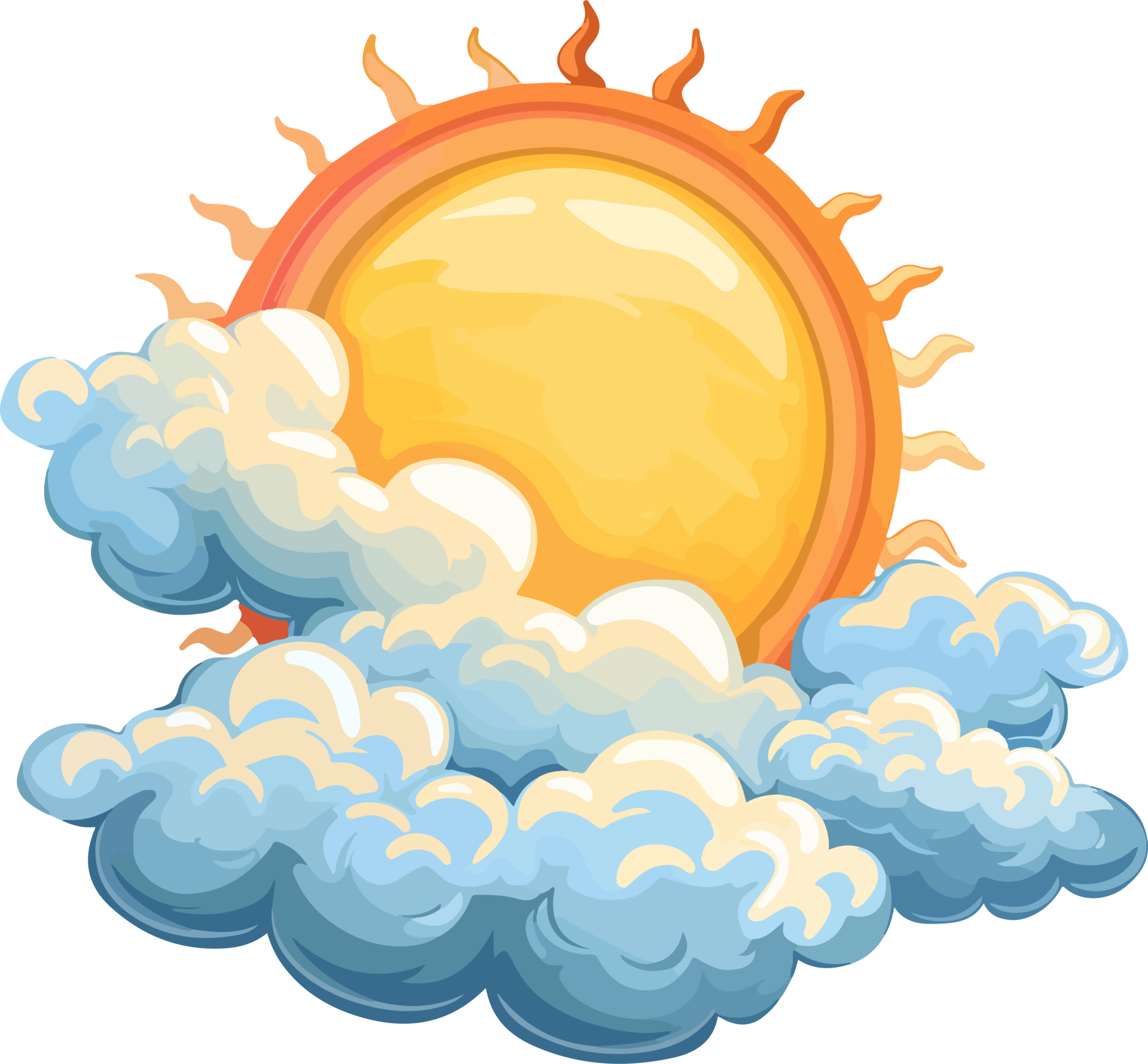 Cloud and sun clipart design illustration 46339345 PNG