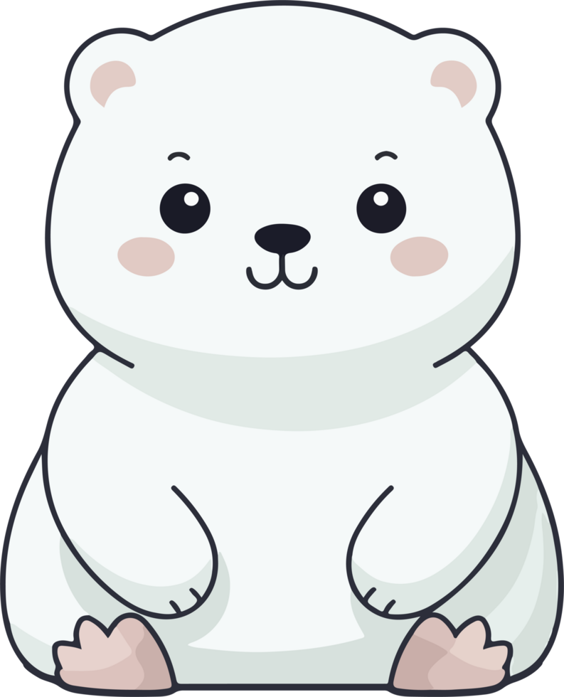 Cute polar bear clipart design illustration 46339860 PNG