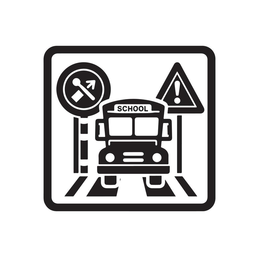 School Traffic Sign, children sign. School crossing, illustration ...