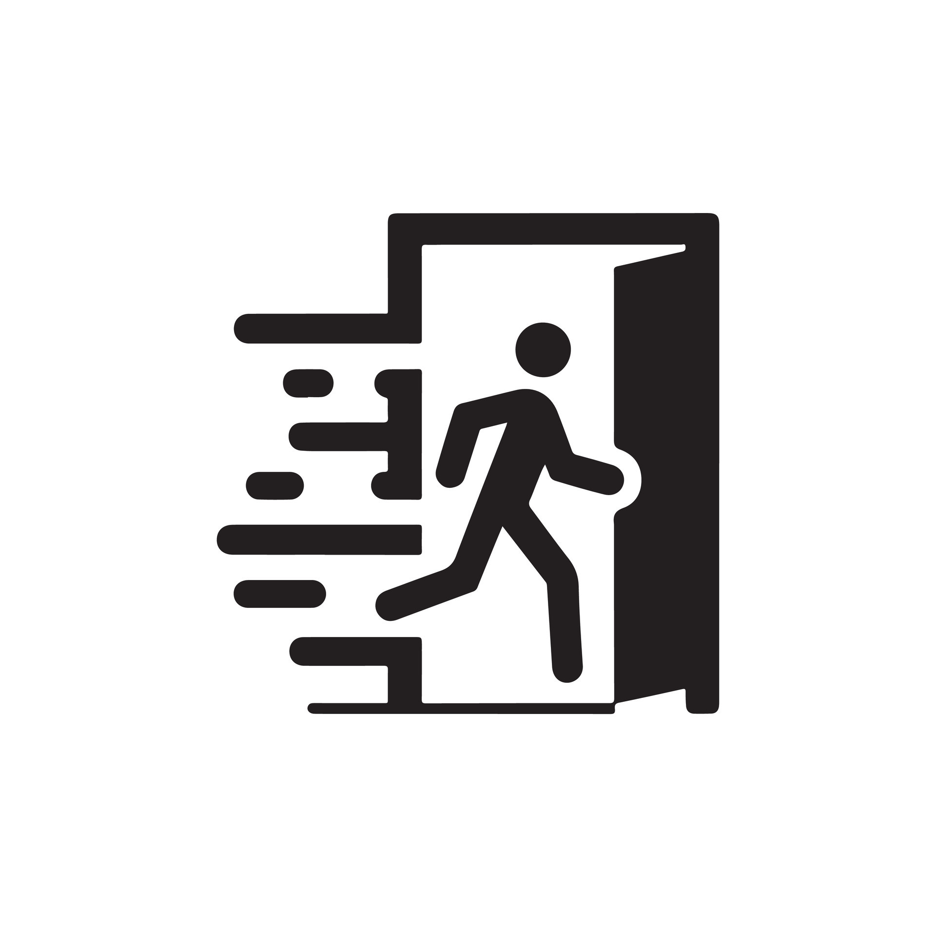 Emergency Exit Illustration Escape Route Sign And Symbol 46342228 Vector Art At Vecteezy