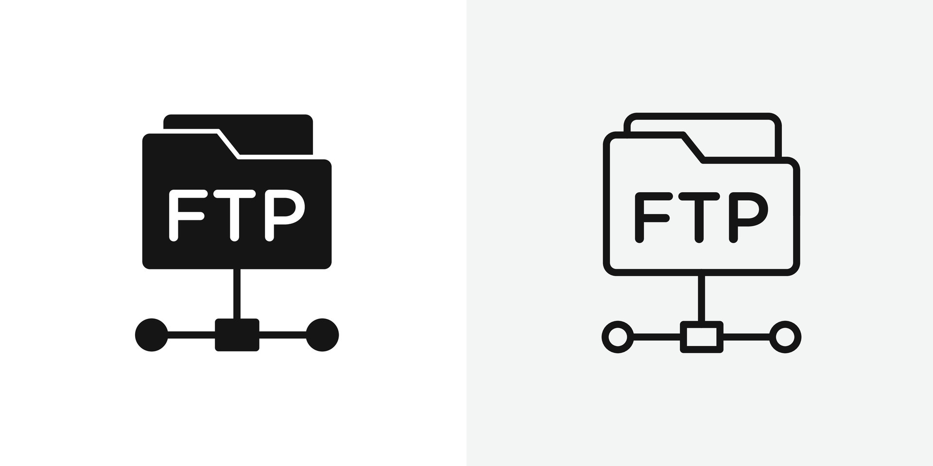 ftp icono conjunto 46346090 Vector en Vecteezy
