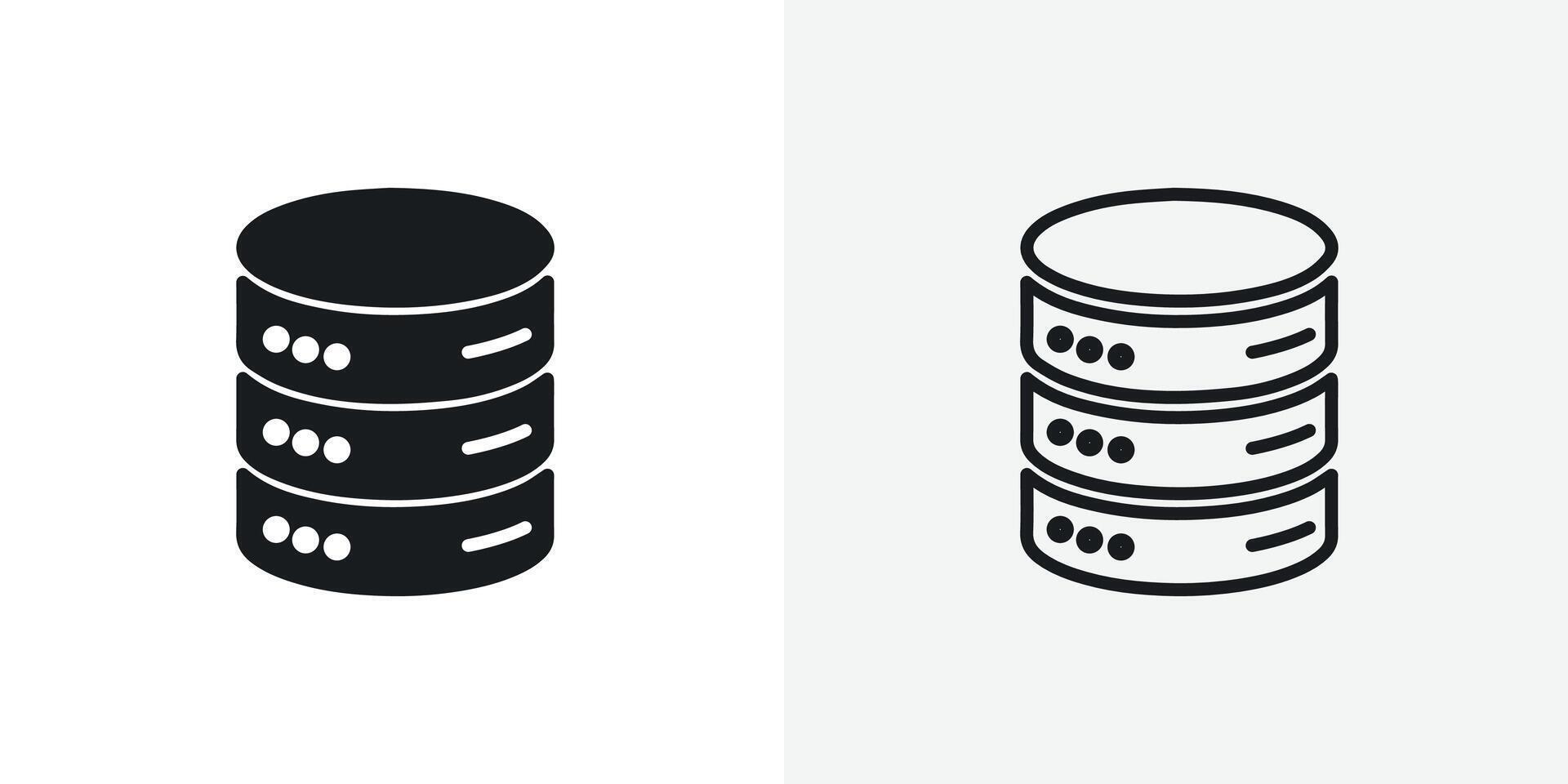 Database Icon Set 46346177 Vector Art At Vecteezy