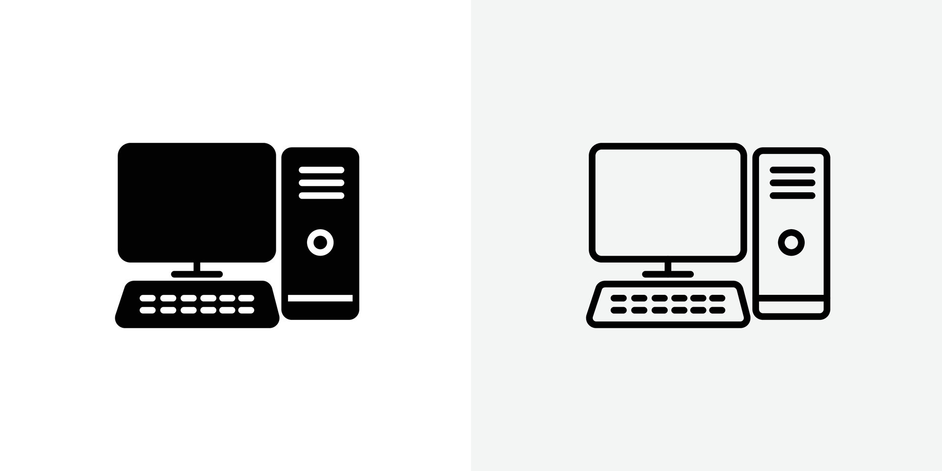 conjunto de iconos de computadora 46346422 Vector en Vecteezy